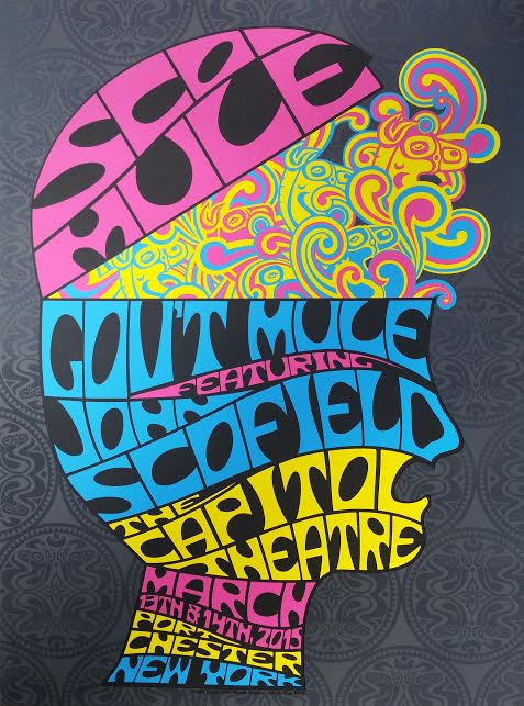 Gov't Mule Sco-Mule 2015 Capitol Theatre poster - John Warner Studios